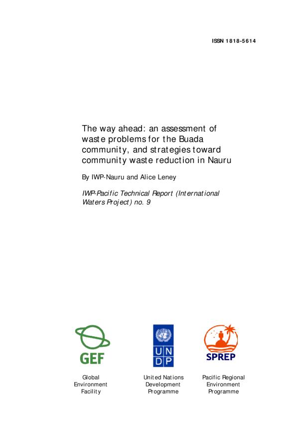 The way ahead : an assessment of waste problems for the Buada community ...