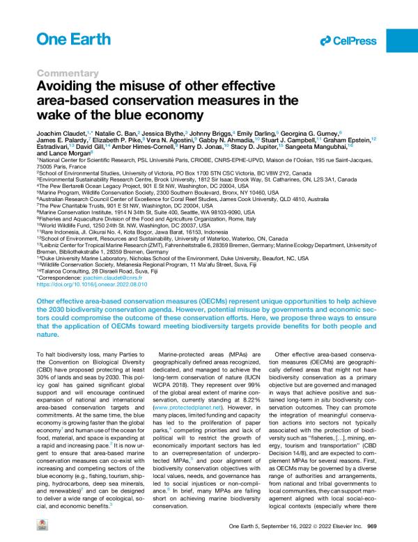 Avoiding the Misuse of other Effective Area-based Conservation measures ... Avoiding the Misuse of other Effective Area-based Conservation measures ...