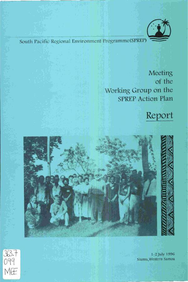 Meeting of the working groups on the Apia and SPREP Conventions (1996 ...