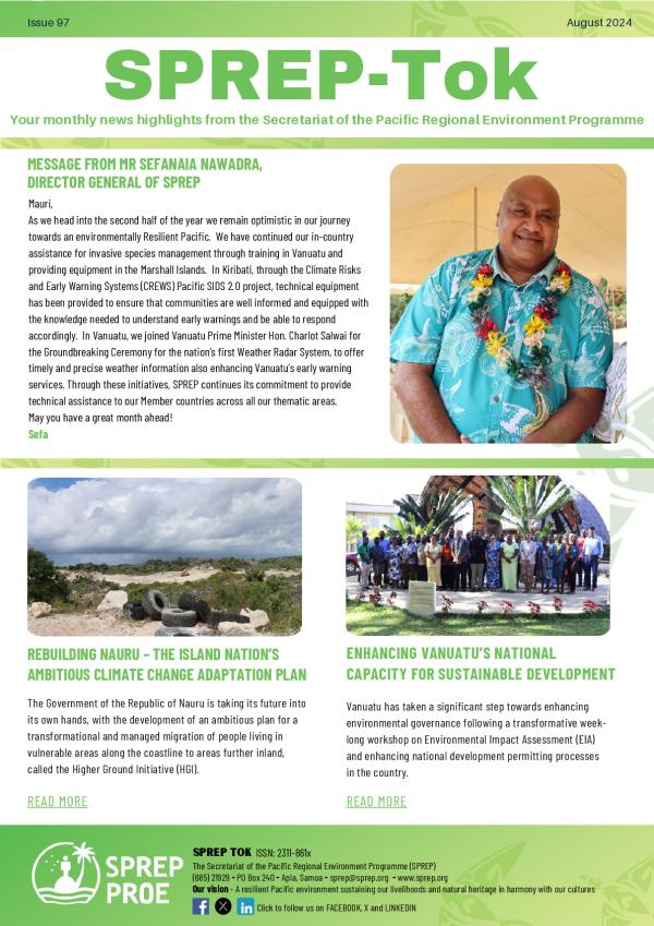 SPREP-Tok : Issue 97. August, 2024