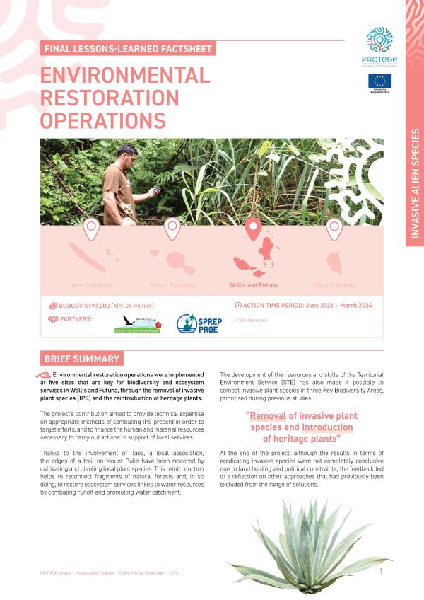 Environmental Restoration Operations - PROTEGE