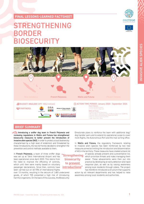 Strengthening Border Biosecurity - PROTEGE