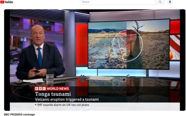 BBC Coverage of PRISMSS work in the wake of tsunami in Tonga