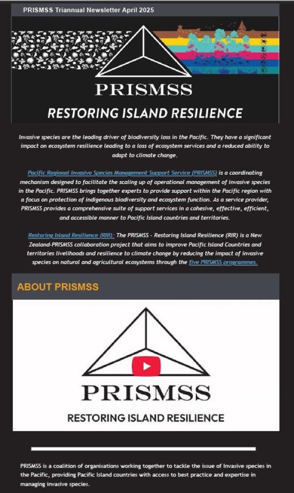 PRISMSS Triannual Newsletter April 2025