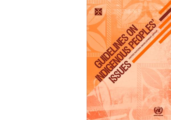 Guidelines on indigenous peoples' issues